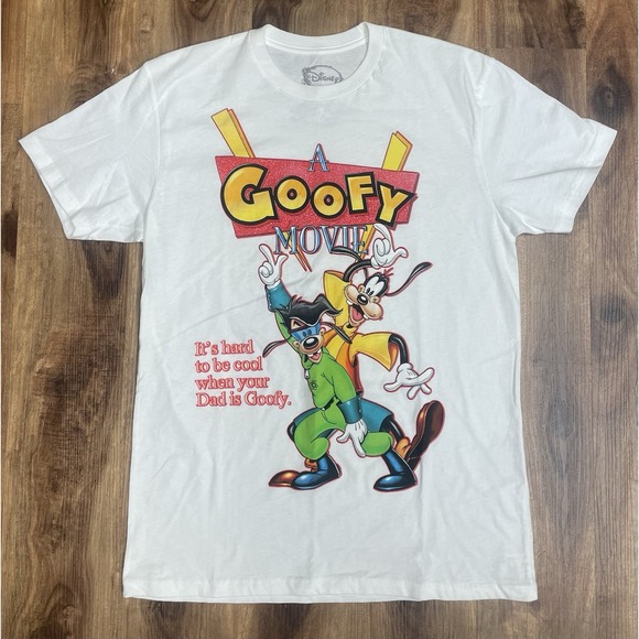 Disney | Shirts | Disney Goofy Movie White Tshirt S Its Hard To Be Cool ...